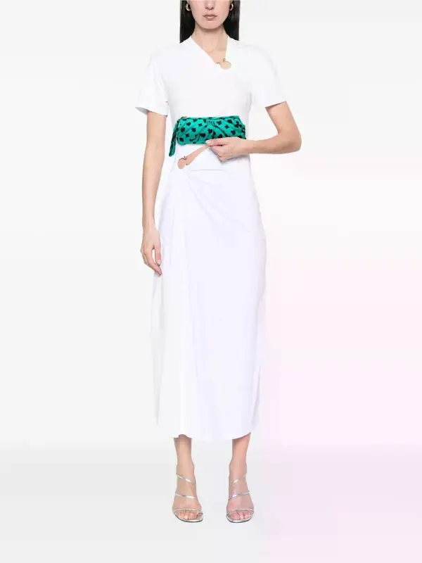 Miu Miu 2010-2026 Pleated Nylon Playing Card Print Clutch Bag