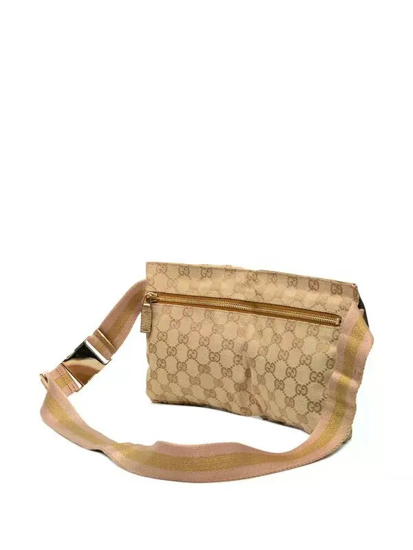 Gucci 2000-2015 Gg Canvas Web Double Pocket Belt Bag
