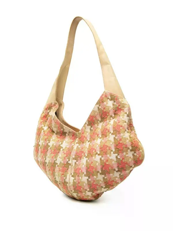 Loewe 2022 Tweed Houndstooth Hobo Bag