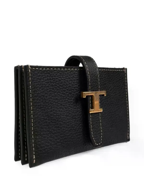 TOD'S T Timeless Pebbled-leather Wallet