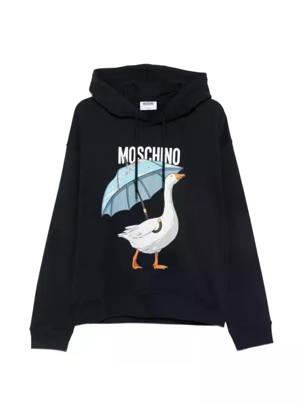 Moschino Logo-print Hoodie - Blue