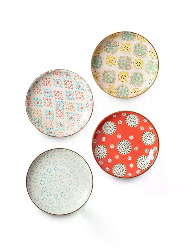 CU I SEEYOU Patterned Ceramic Plates - Neutrals