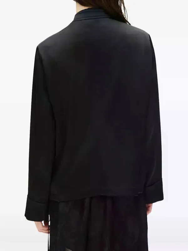 ANN DEMEULEMEESTER Zaya Satin-finish High-neck Jacket