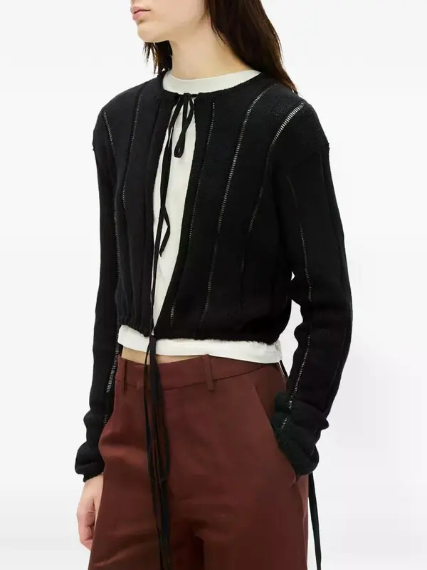 ANN DEMEULEMEESTER Tie Fastening Cropped Cardigan