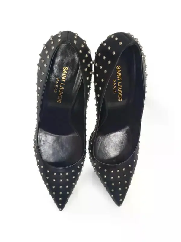 Saint Laurent Studded Pointed-toe Pumps