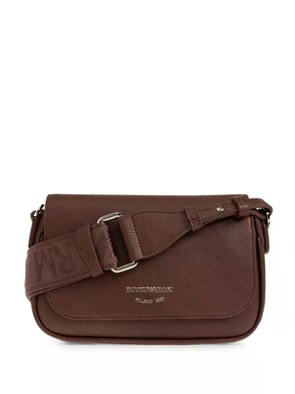 Emporio Armani Logo-print Pebbled-effect Shoulder Bag