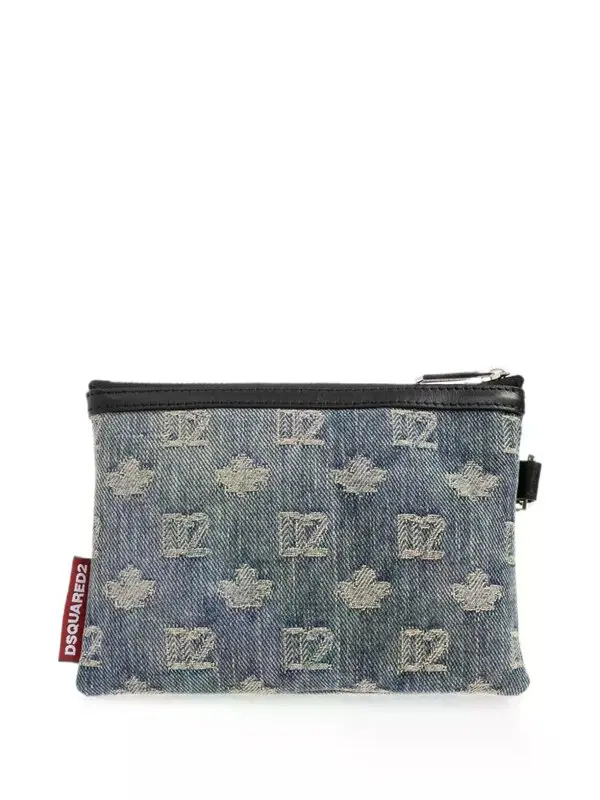 Dsquared2 Monogram Denim Pouch Bag