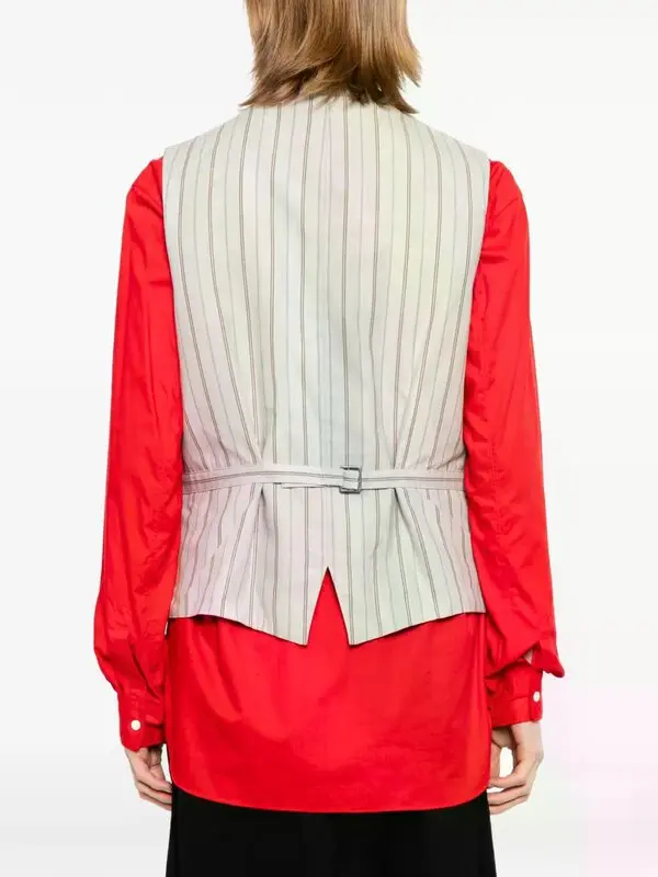 Yohji Yamamoto Nubuck Leather Long-belt Waistcoat