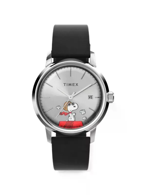 TIMEX X Peanuts Snoopy Flying Ace 40mm Watch - Silver