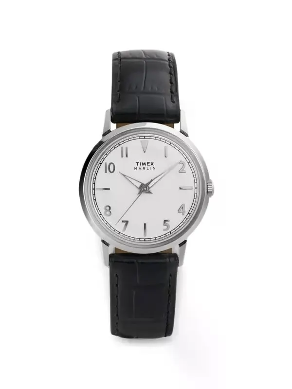 TIMEX Marlin Croc-effect-strap 34mm Watch - Silver