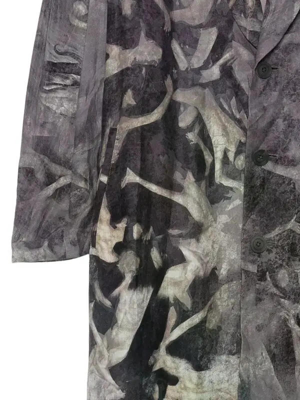 Yohji Yamamoto Graphic-print Coat