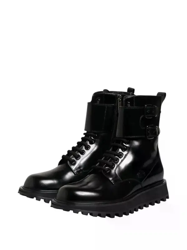 Dolce & Gabbana Buckle-strap Lace-up Ankle Boots