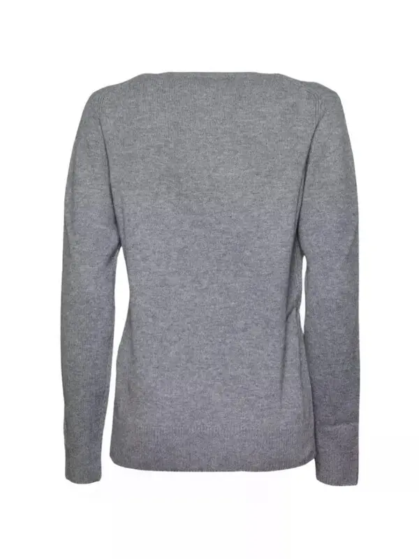 MC2 SAINT BARTH V-neck Knitted Sweater - Grey