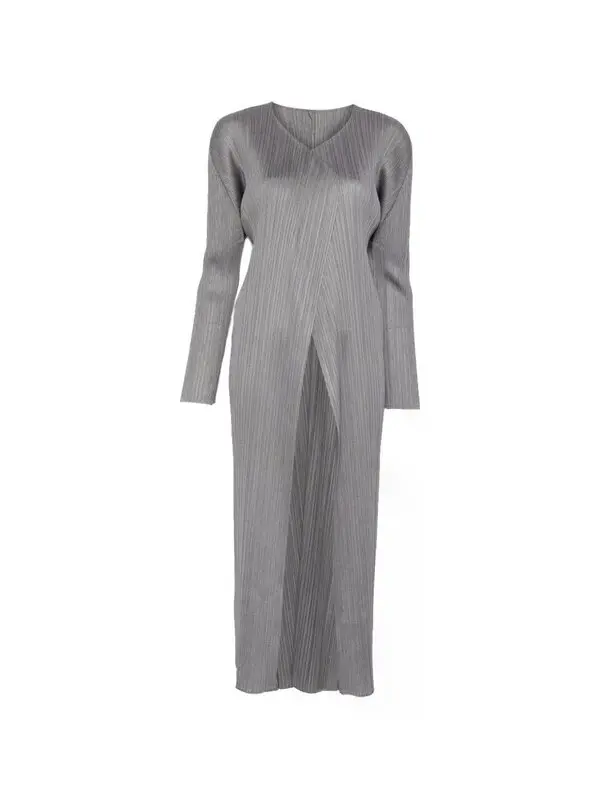 Issey Miyake Basics Pleated Coat - Grey
