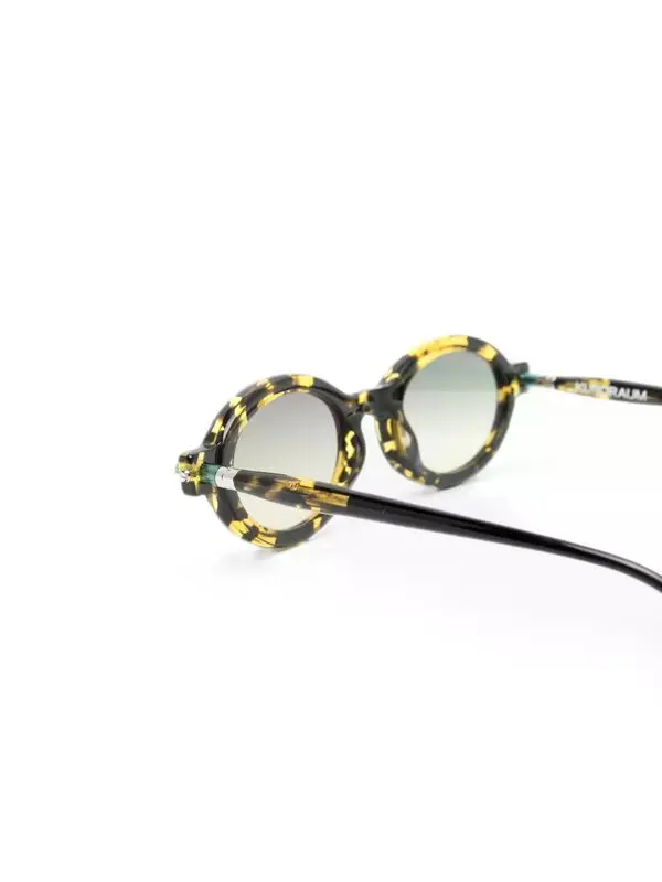 KUBORAUM Tortoiseshell-effect Oval-frame Sunglasses