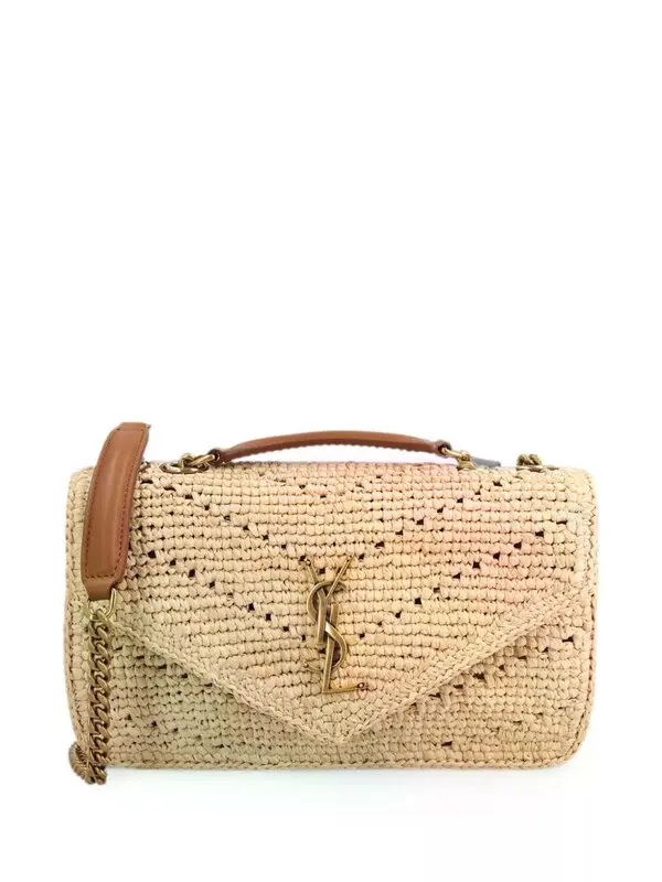 Saint Laurent Loulou Woven-design Shoulder Bag - Neutrals