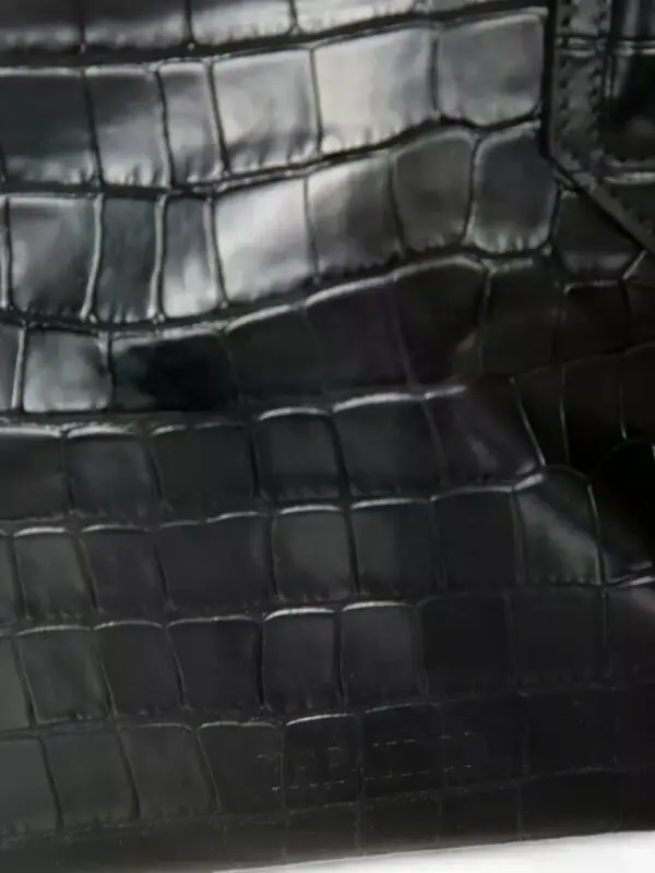 Attico Medium La Passeggiata Croc-effect Shoulder Bag