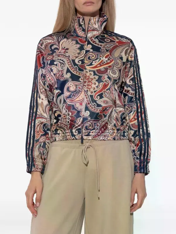 Adidas Paisley Print Stand Collar Track Jacket