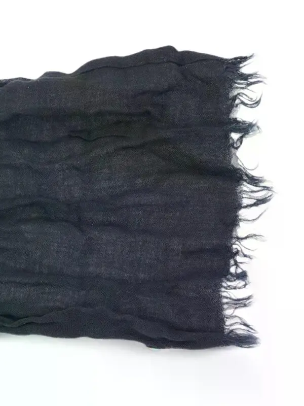 ANN DEMEULEMEESTER Frayed-edge Crinkled Scarf