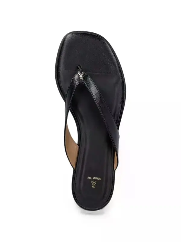Patrizia Pepe Logo-plaque Calf Leather Flip-flops