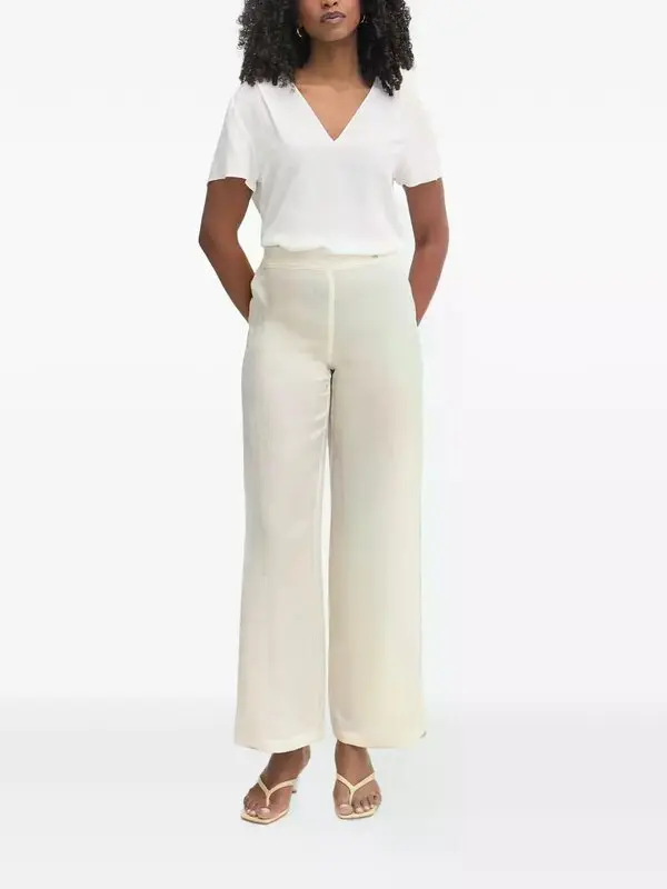 Patrizia Pepe Logo-plaque Wide-leg Trousers