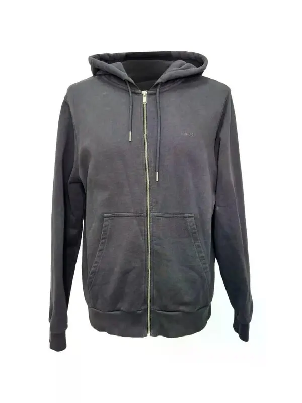 Sandro Logo-embroidered Zipped Hoodie - Black