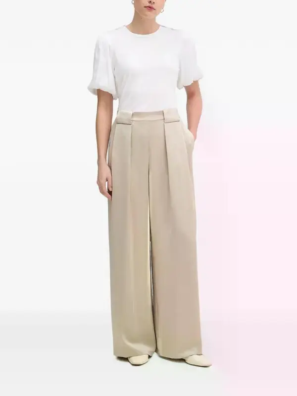Dkny Pleated Wide-leg Palazzo Pants