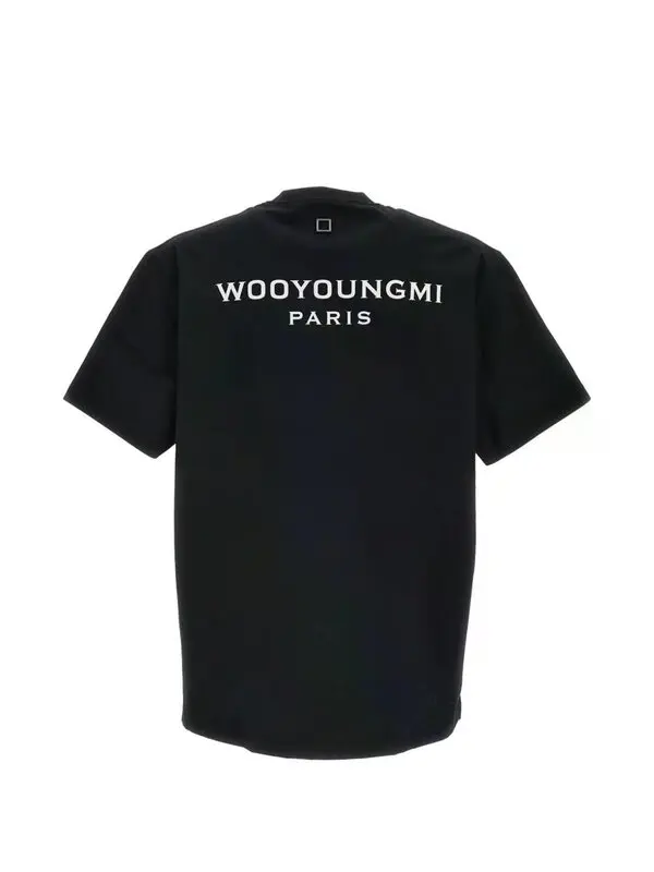 WOOYOUNGMI Logo-patch Cotton T-shirt - Black