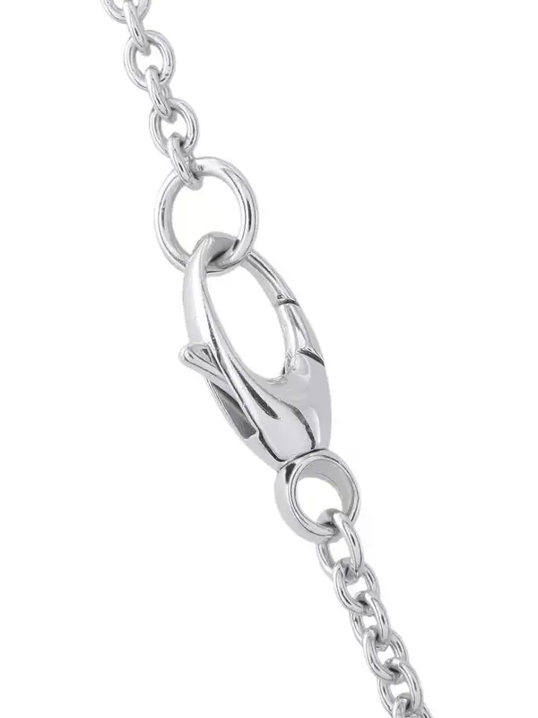 Gucci 18k White Gold Bamboo Pendant Diamond Necklace