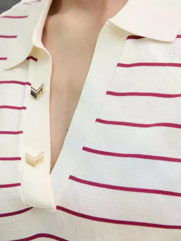 Liu Jo Striped-knit Top