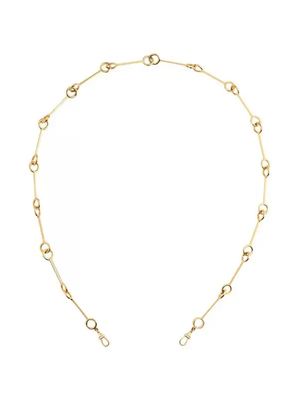 MARIE LICHTENBERG Diamond Stick-chain Necklace - Gold