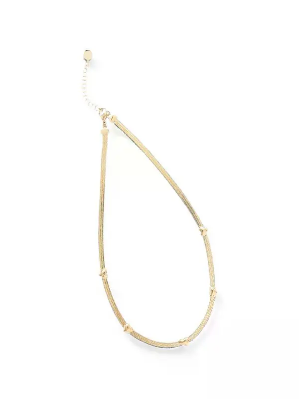 Liu Jo Tone Heart Motif Snake Chain Necklace - Gold