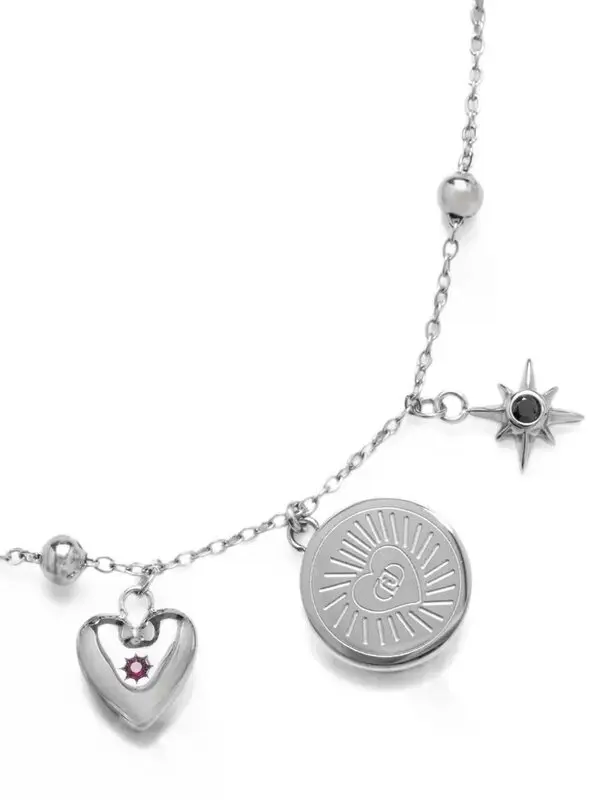 Liu Jo Tone Beaded Chain Necklace With Charm Details