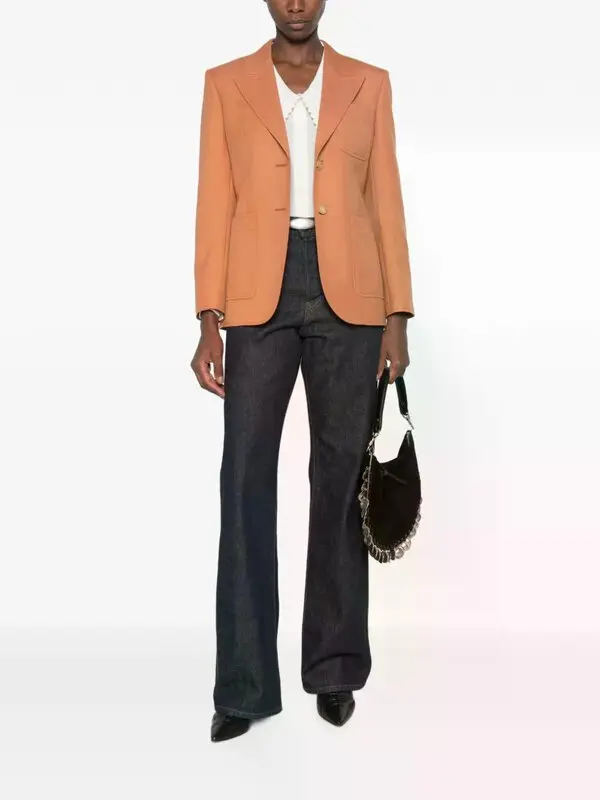 Chloé Peak Lapel Single-breasted Blazer - Orange