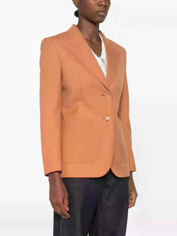 Chloé Peak Lapel Single-breasted Blazer - Orange