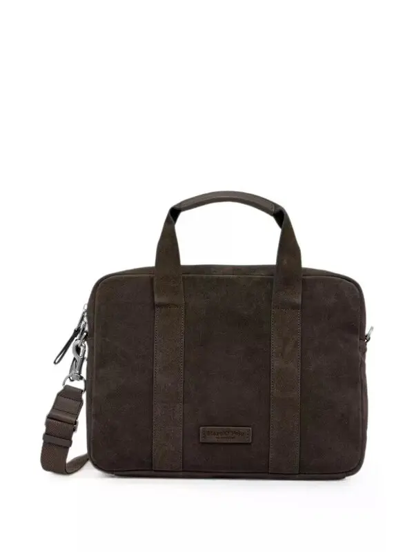 Marc O'polo Suede Logo-patch Briefcase