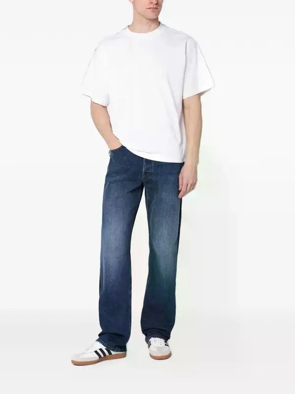WALES BONNER Side-stripe Logo-embroidered Jeans - Blue