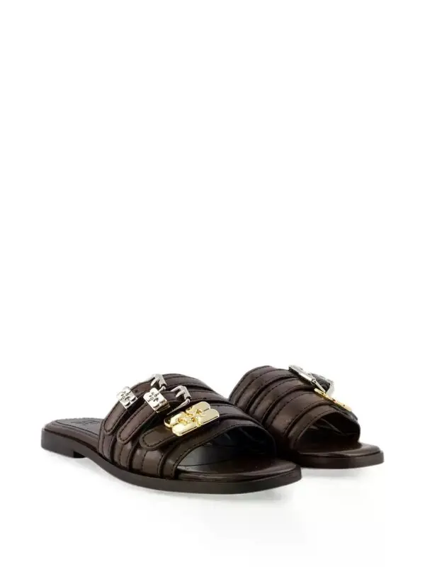 GANNI Sue Triple Buckle-strap Mules
