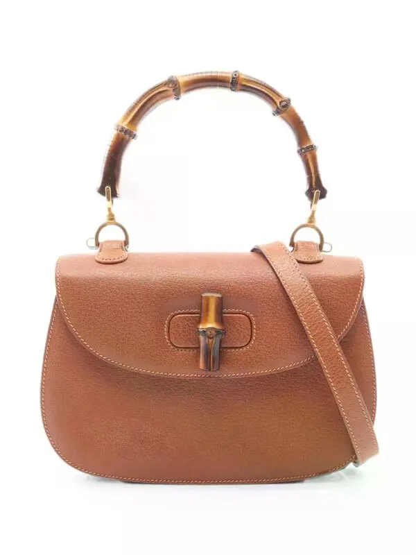 Gucci 2000s Bamboo Turn-lock Tote Bag