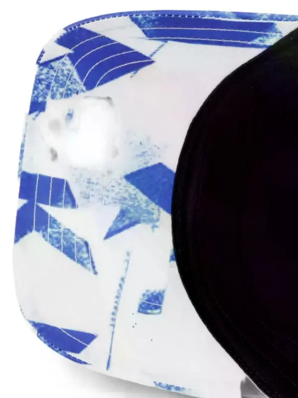 Karl Lagerfeld Abstract Print Logo Patch Baseball Cap
