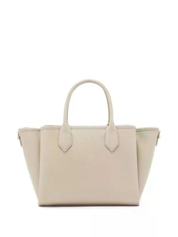Emporio Armani Small Palmellato-finish Logo-patch Tote Bag