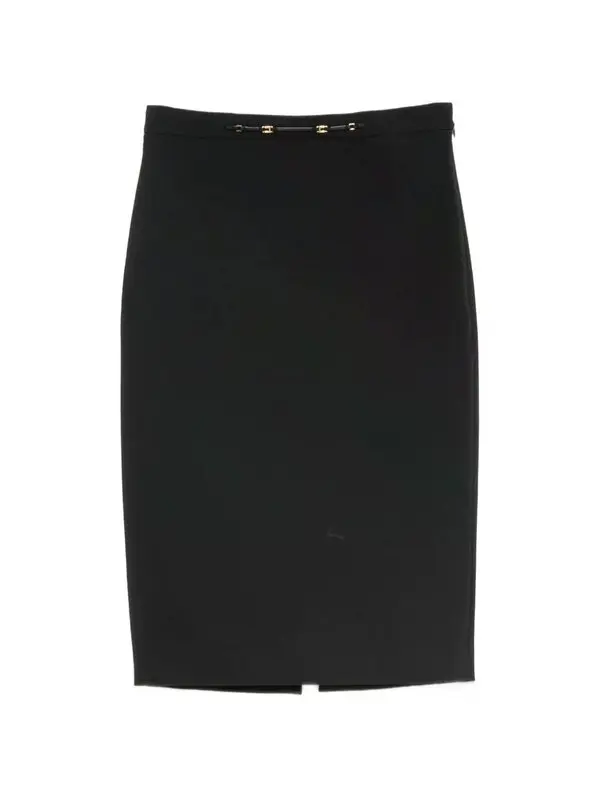 Elisabetta Franchi Logo Plaque Pencil Midi Skirt