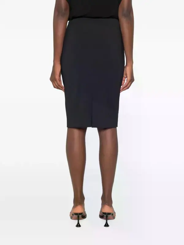 Elisabetta Franchi Logo Plaque Pencil Midi Skirt