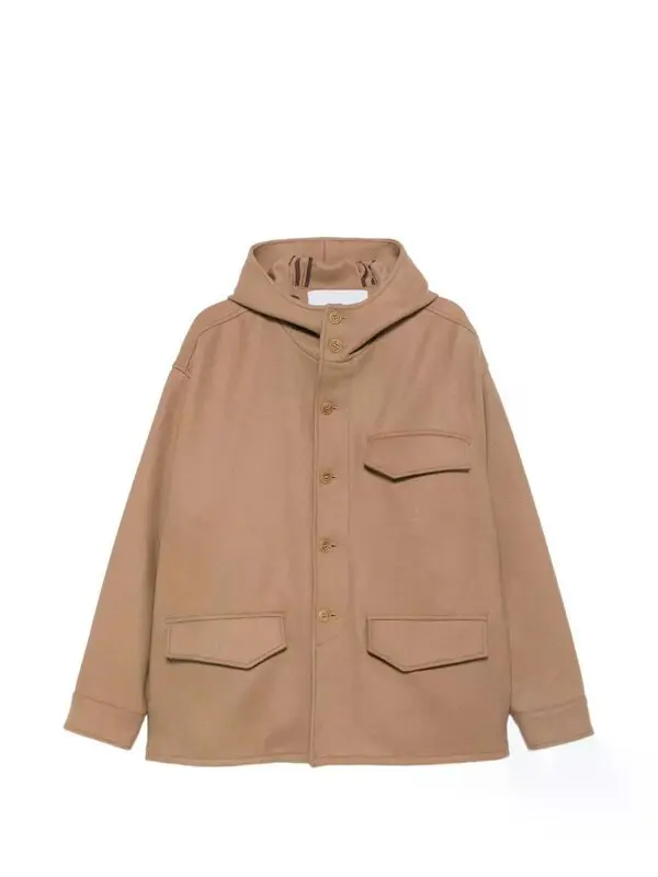 IH NOM UH NIT Hooded Flap-pocket Coat