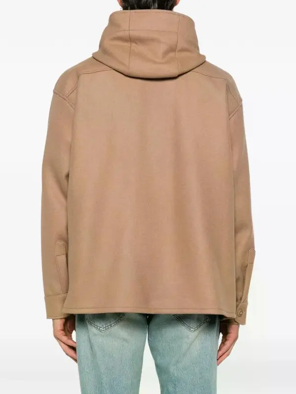 IH NOM UH NIT Hooded Flap-pocket Coat