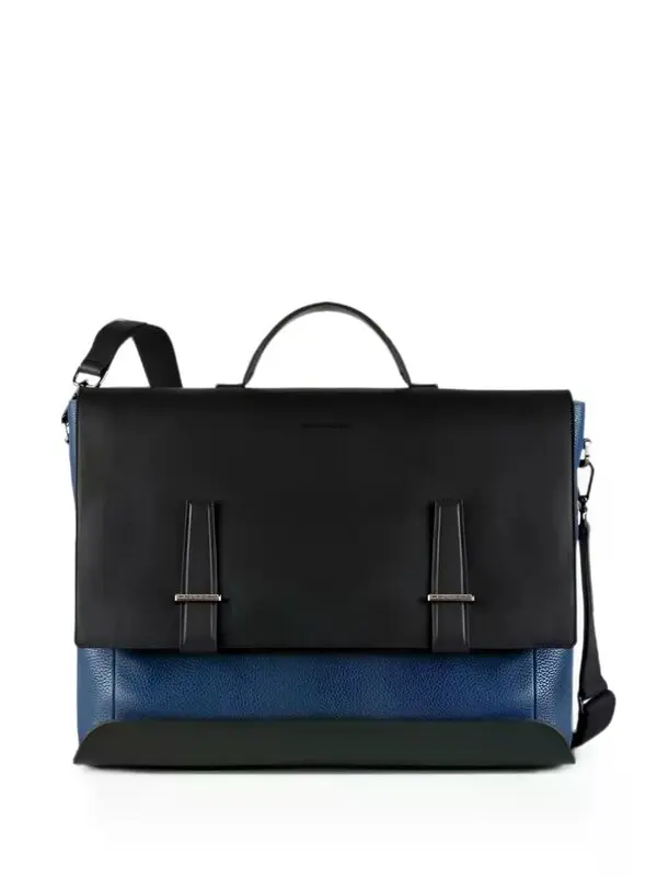 PIQUADRO Leather Flap-top Briefcase