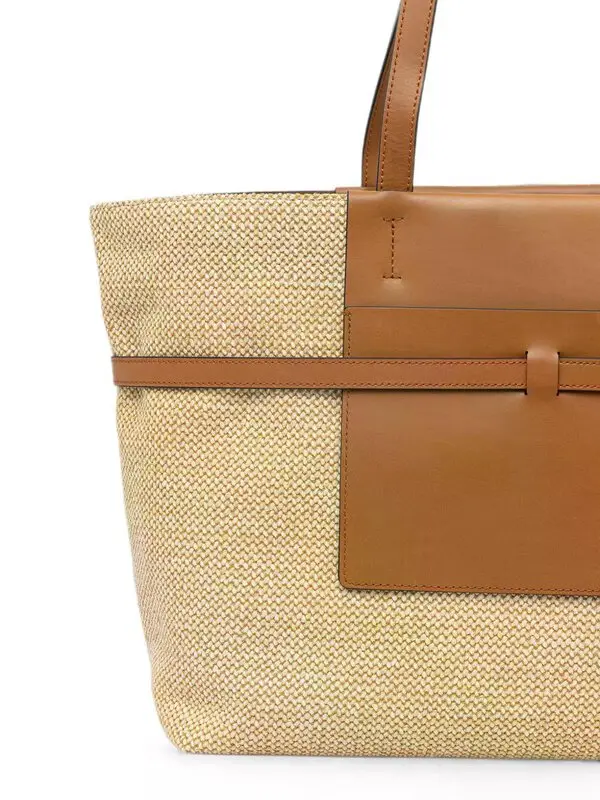 GIANNI CHIARINI Belty Knot-detail Woven Tote Bag - Neutrals