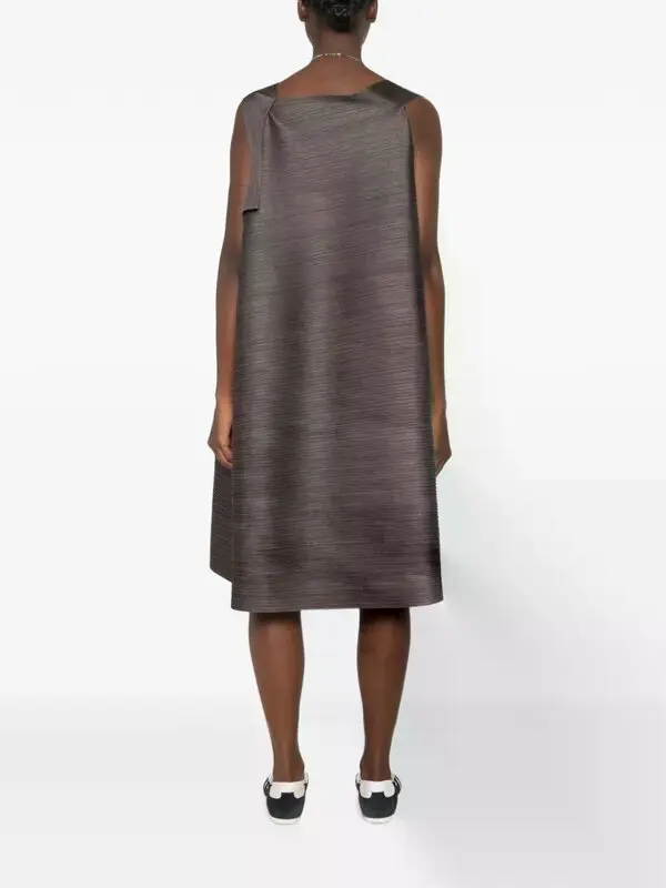Issey Miyake Sleeveless Boatneck Midi Dress
