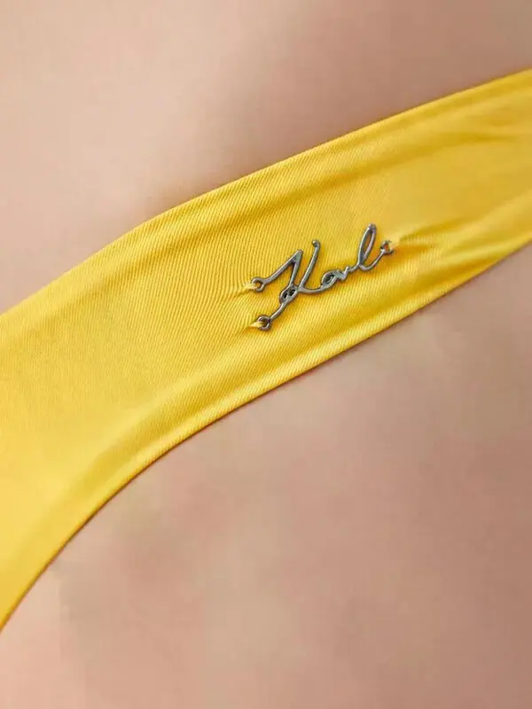 Karl Lagerfeld Logo-print Triangle-cup Bikini Bottoms