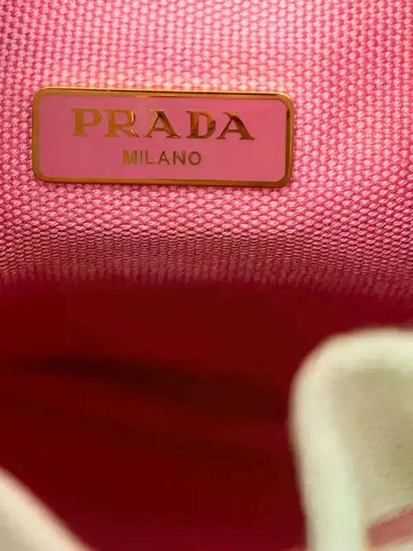 Prada 2010-2026 Canvas Canapa Logo Drawstring Pouch
